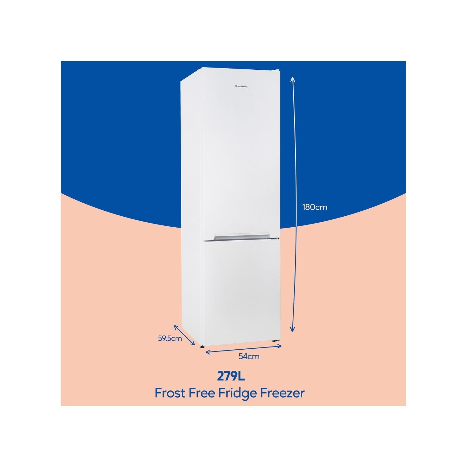 Russell Hobbs 279 Litre 70/30 Freestanding Fridge Freezer - White ...