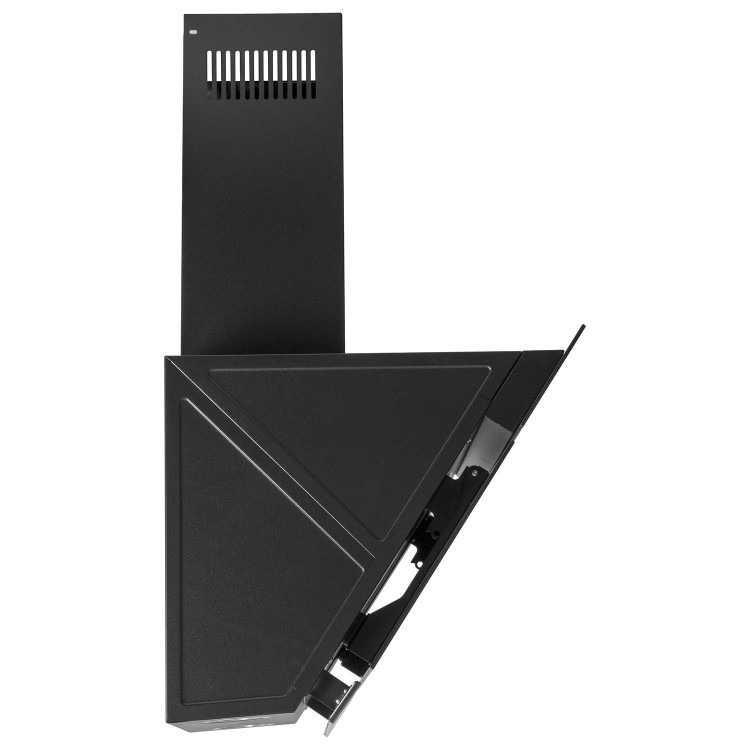 electriQ 60cm Angled Cooker Hood - Black and Stainless Steel ...