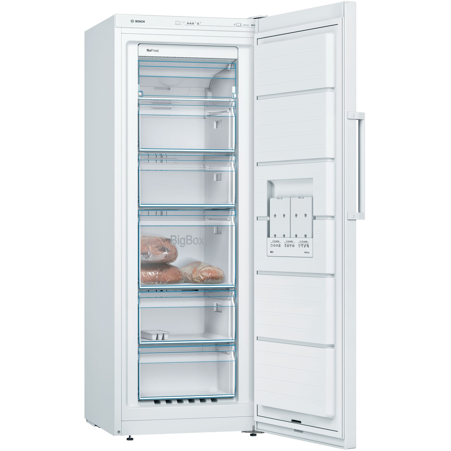 Bosch Series 4 225 Litre Upright Freestanding Freezer - White ...