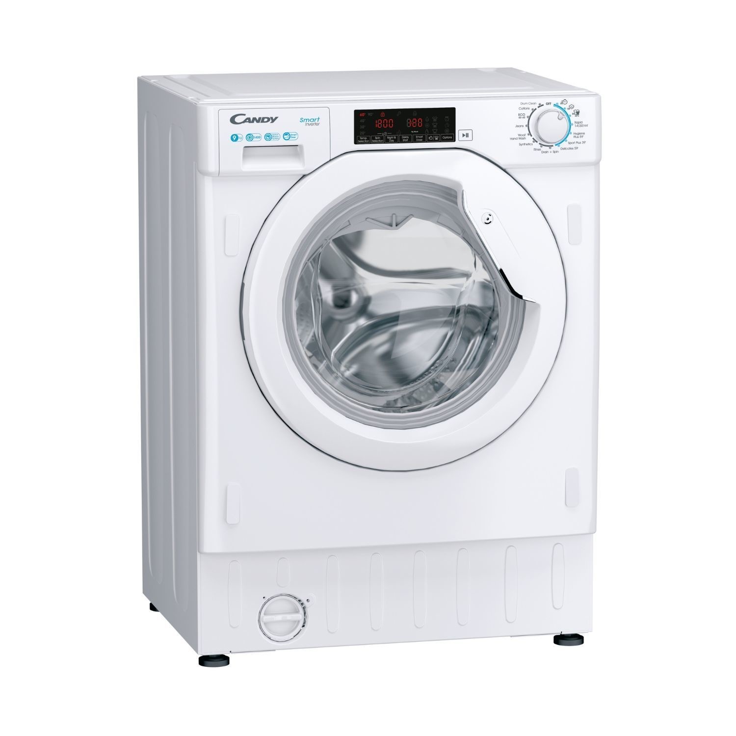 Candy Smart 9kg 1400rpm Integrated Washing Machine - White - Essential ...