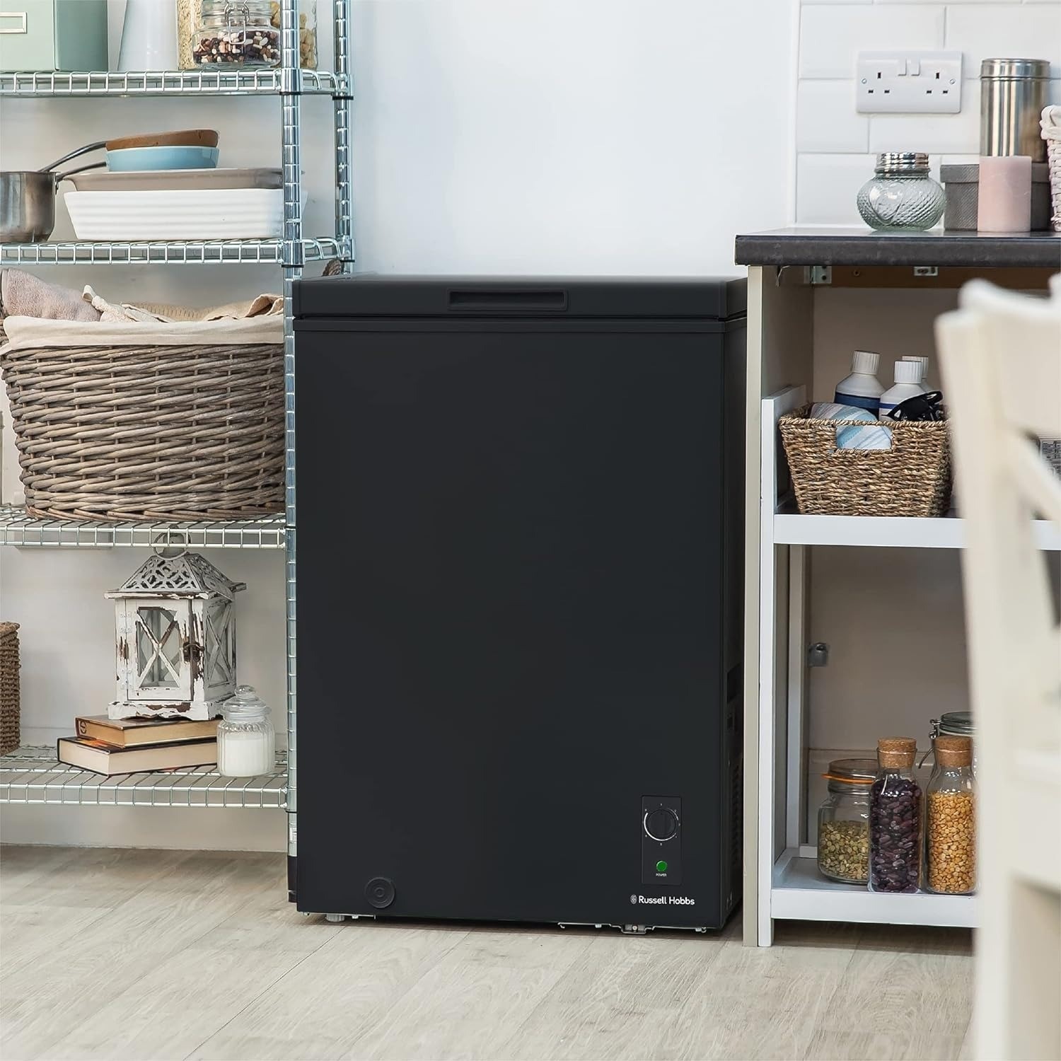 Russell Hobbs 99L Chest Freezer - Black - Essential Depot