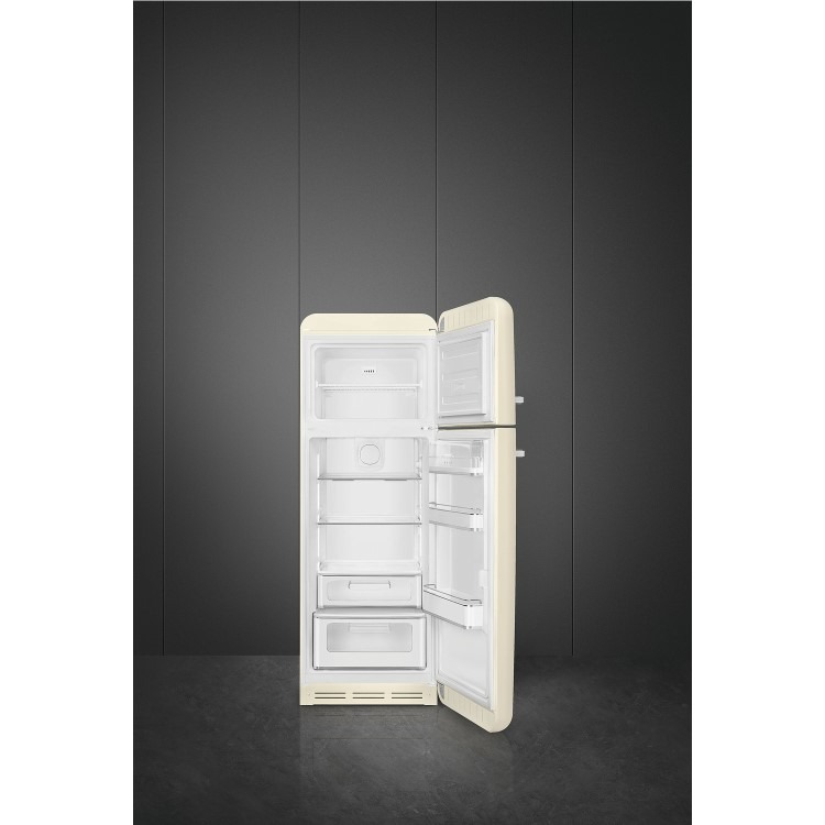 Smeg 294 Litre Fifties Style Right Hand Hinge Top Mount Fridge Freezer ...