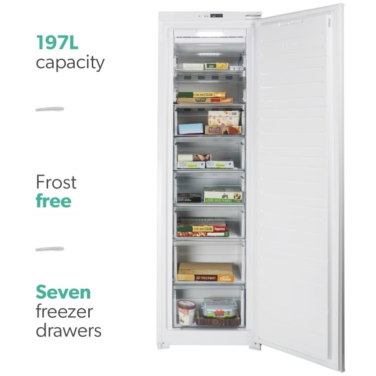 electriQ 197 Litre Integrated In Column Freezer - Essential Depot