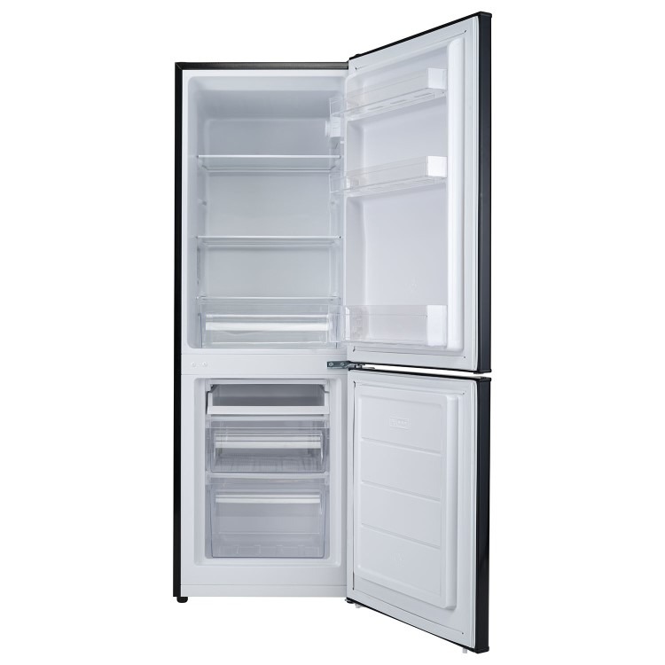 electriQ 168 Litre 70/30 Freestanding Fridge Freezer - Black ...