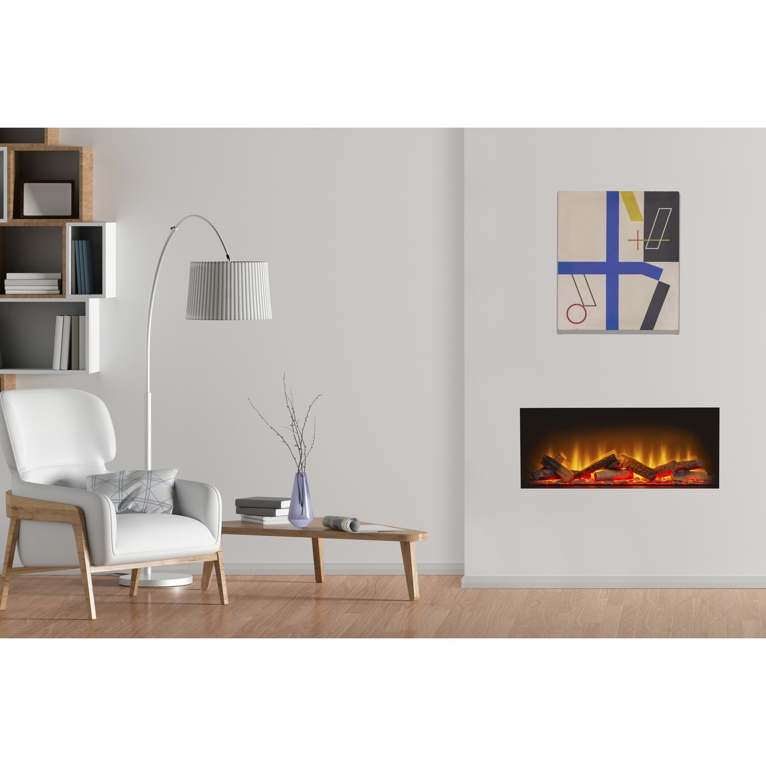Acantha Aspire 75 Fully Inset Media Wall Electric Fire - Essential Depot