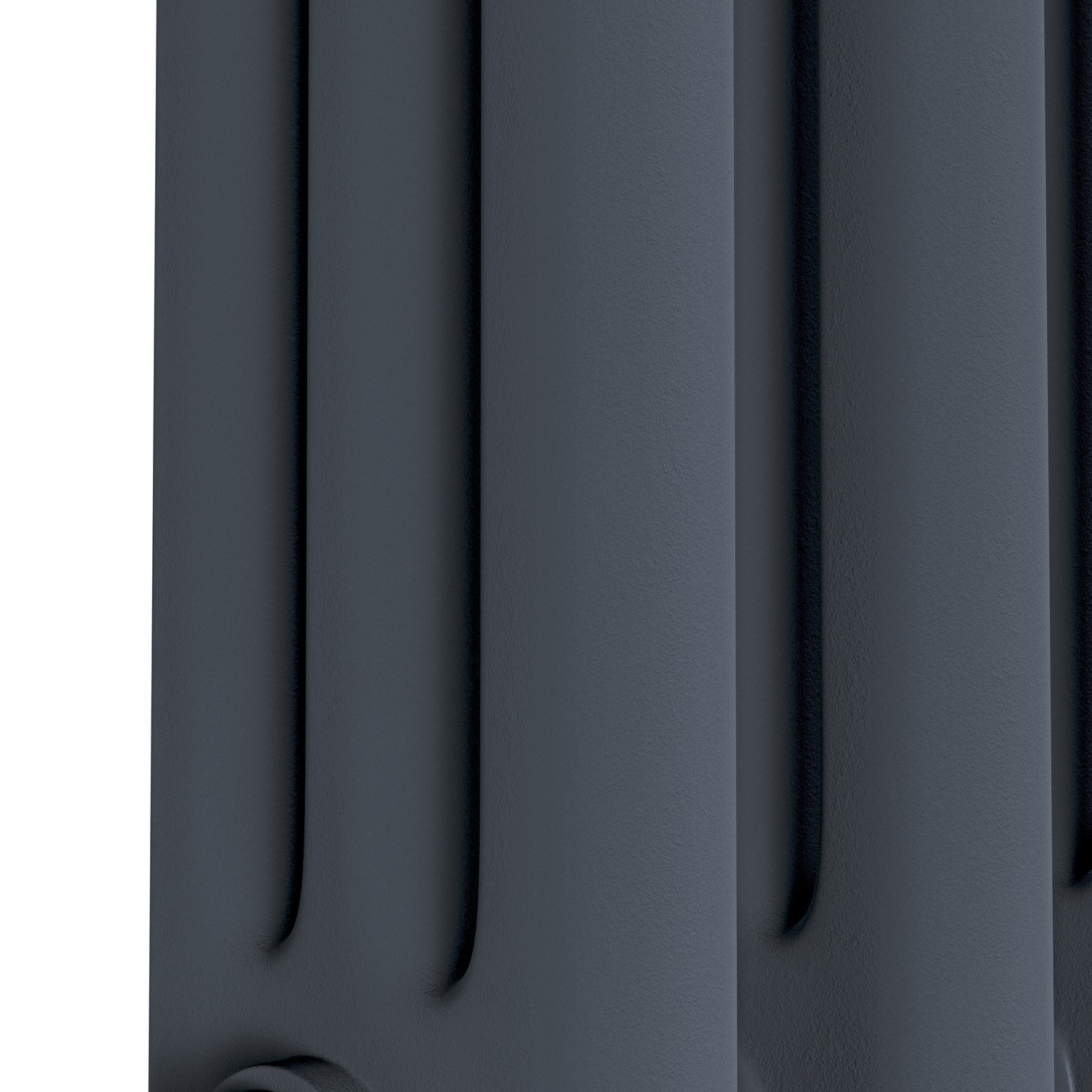 Reggio Anthracite Horizontal Triple Column Traditional Radiator ...