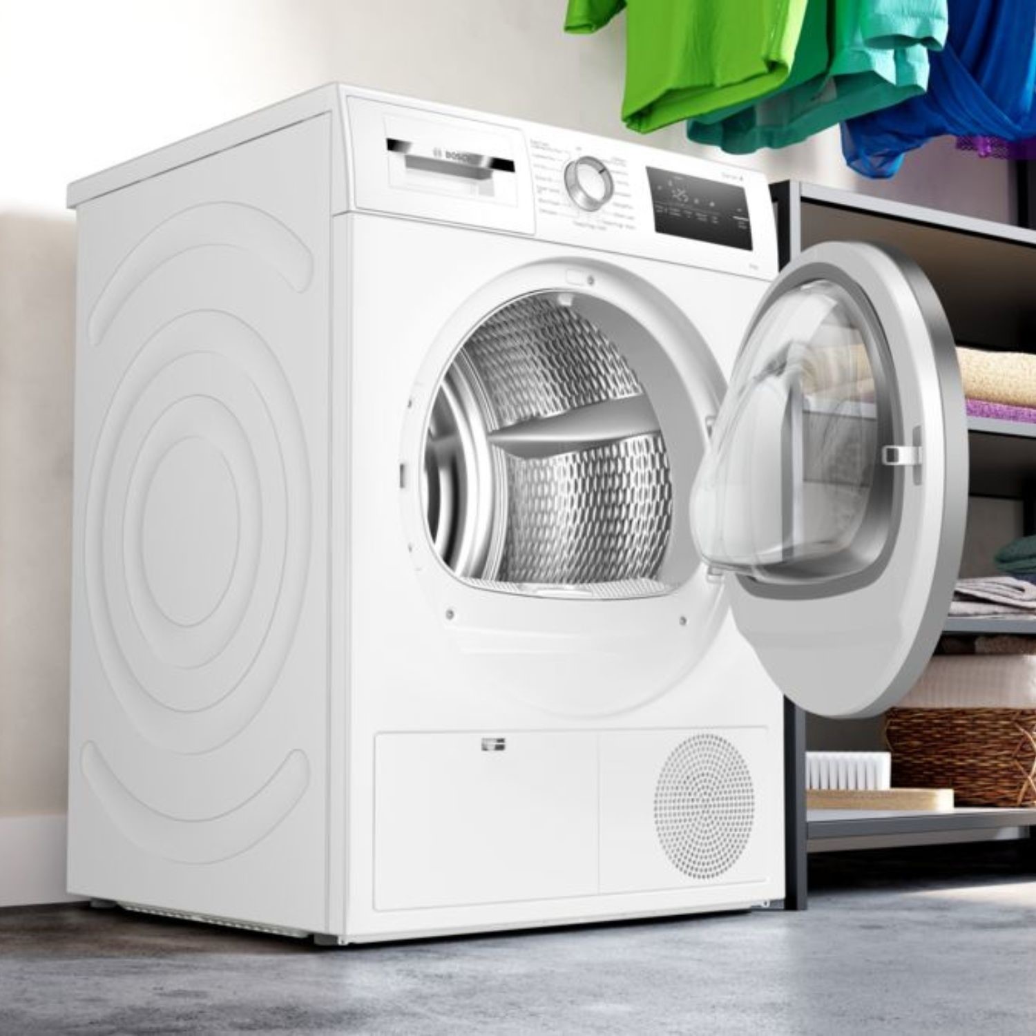 Bosch Series 4 8kg Condenser Tumble Dryer - White - Essential Depot