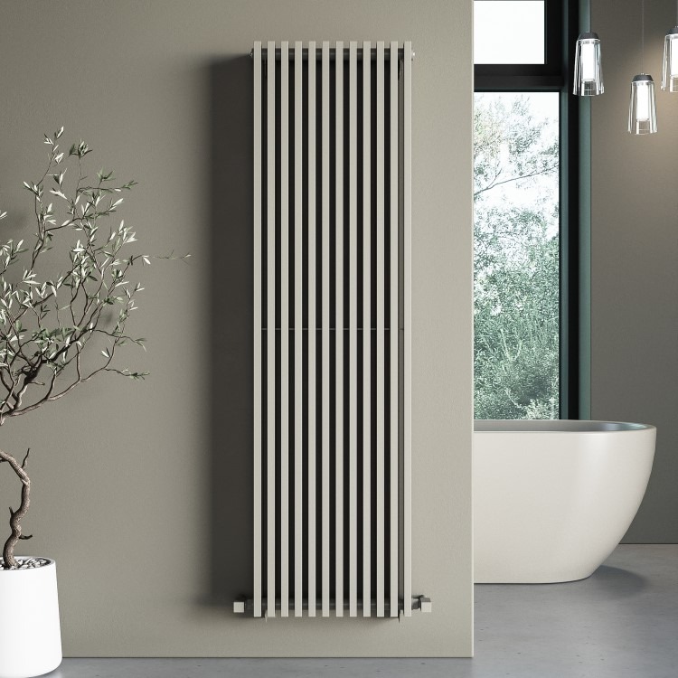 Beige Vertical Double Panel Radiator 1600 x 450mm – Nevada - Essential ...