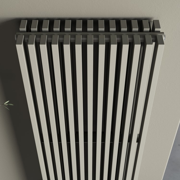 Beige Vertical Double Panel Radiator 1200 x 500mm - Nevada - Essential ...