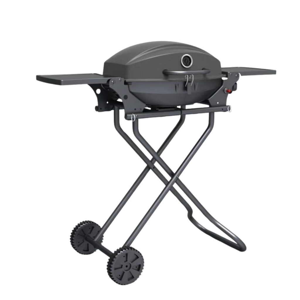 Boss Grill Deluxe Portable - 2 Burner Gas BBQ Grill with Trolley - Grey ...