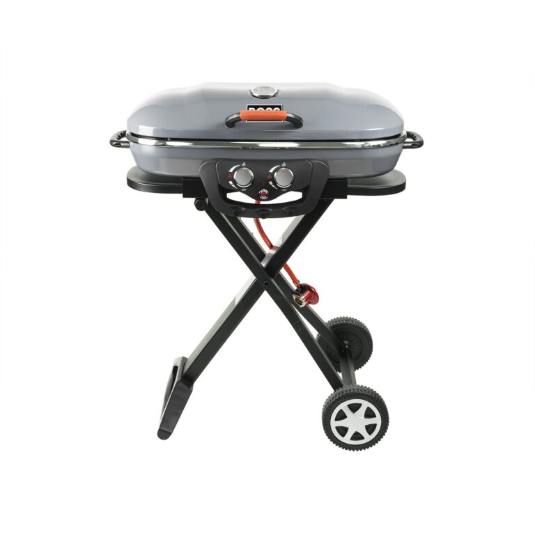 Boss Grill Deluxe Portable - 2 Burner Gas BBQ Grill with Trolley - Grey ...