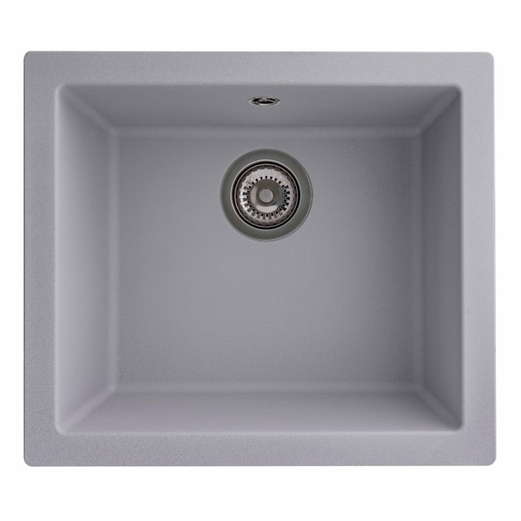 RockLite Weston Single Bowl Inset / Undermount Grey Composite Kitchen ...