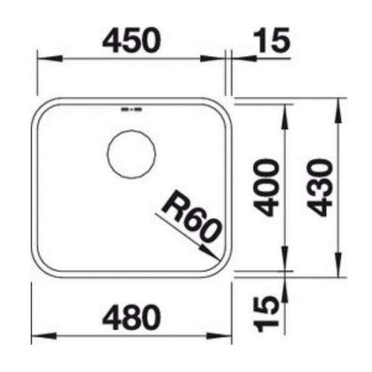 Blanco Supra 450-U Single Bowl Undermount Chrome Stainless Steel ...